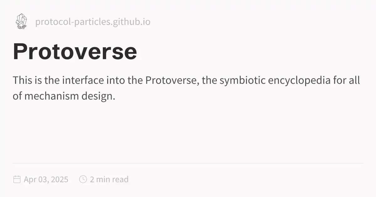 Protoverse